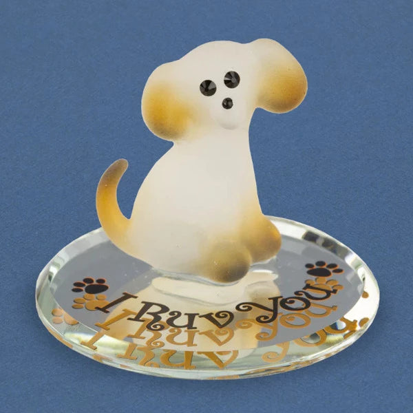 Glass Baron I Ruv You Puppy Figurine – Steve's Hallmark