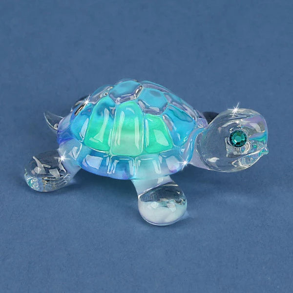 Glass Baron Blue Turtle Figurine – Steve's Hallmark