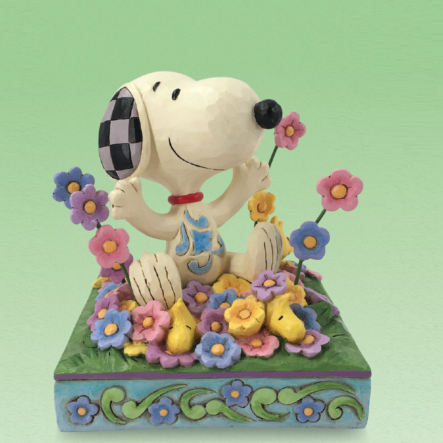 Peanuts by Jim Shore Snoopy Bouncing into Spring Figurine – Steve's ...