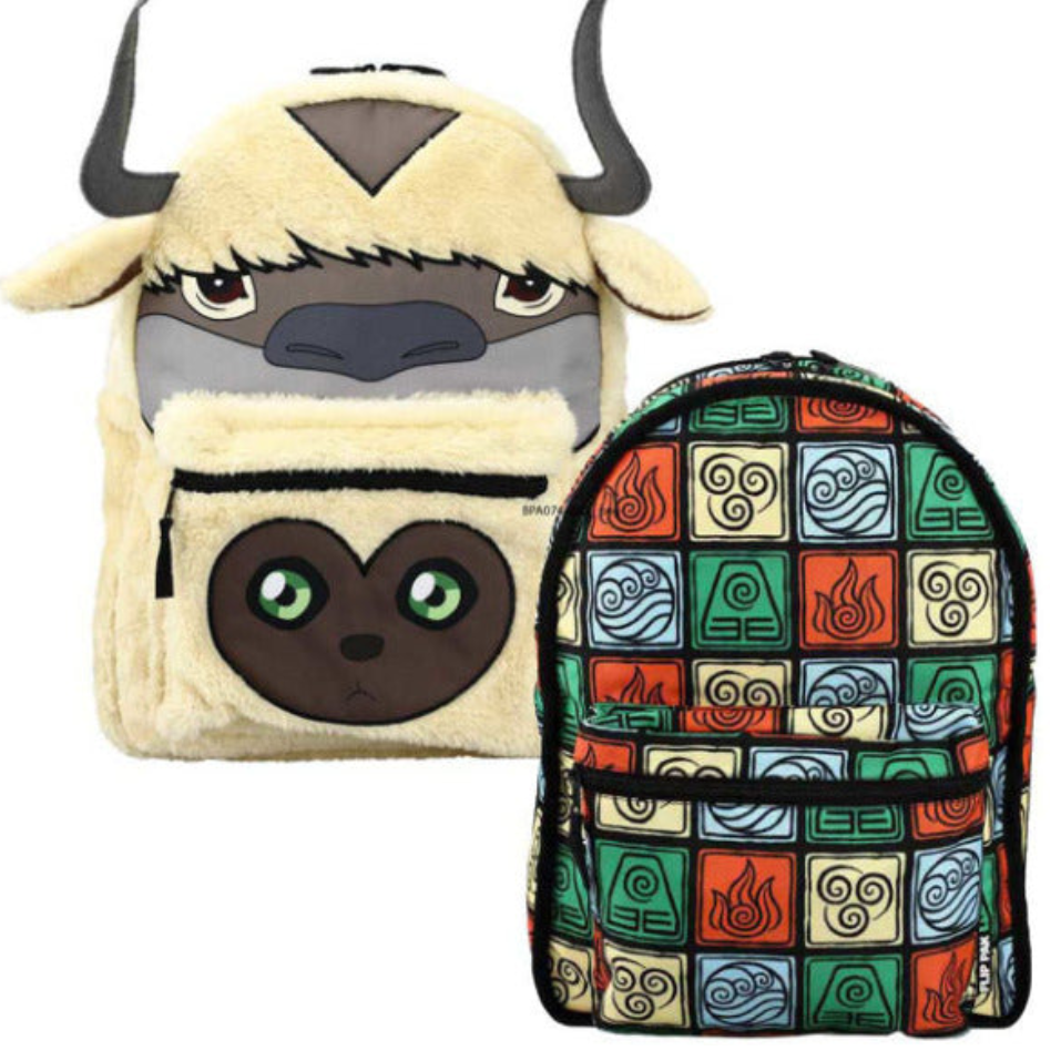 Avatar The Last Airbender Appa & Momo Reversible 3D Laptop Backpack wi ...