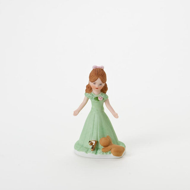 Enesco Growing Up Girls Collection Brunette Age Seven 7 Figurine ...