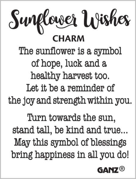 Sunflower Wishes Token Charm – Steve's Hallmark