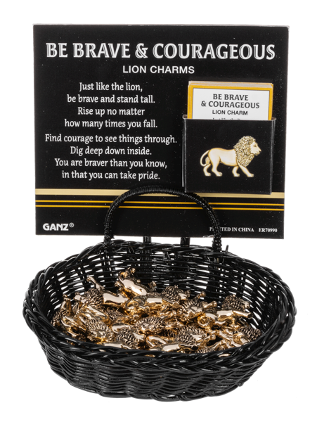 Be Brave and Courageous Lion Token Charm – Steve's Hallmark